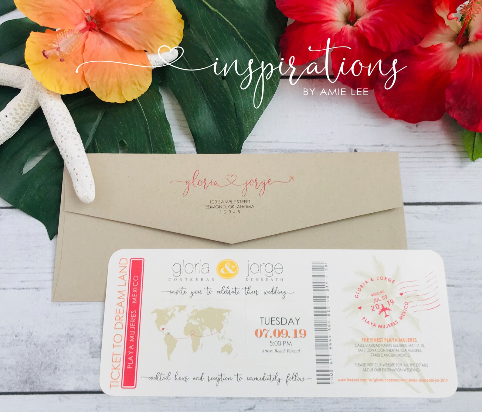 Boarding Pass Wedding Invitations Destination Wedding | Etsy