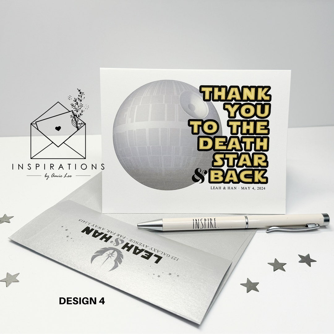 Star Wars Wedding Thank You Cards: Jedi Theme - Etsy