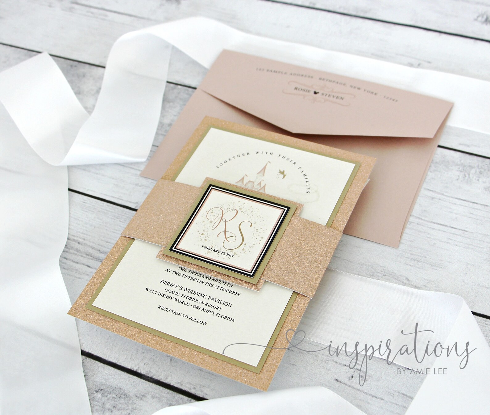 Elegant Disney Wedding Invitations Fairy Tale Wedding Disney - Etsy