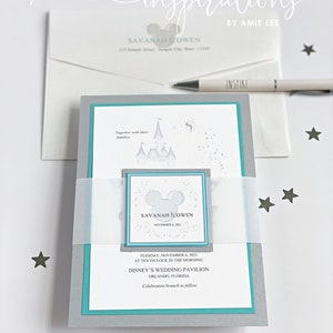 Elegant Disney Wedding Invitations, Fairy Tale Wedding, Formal Disney ...