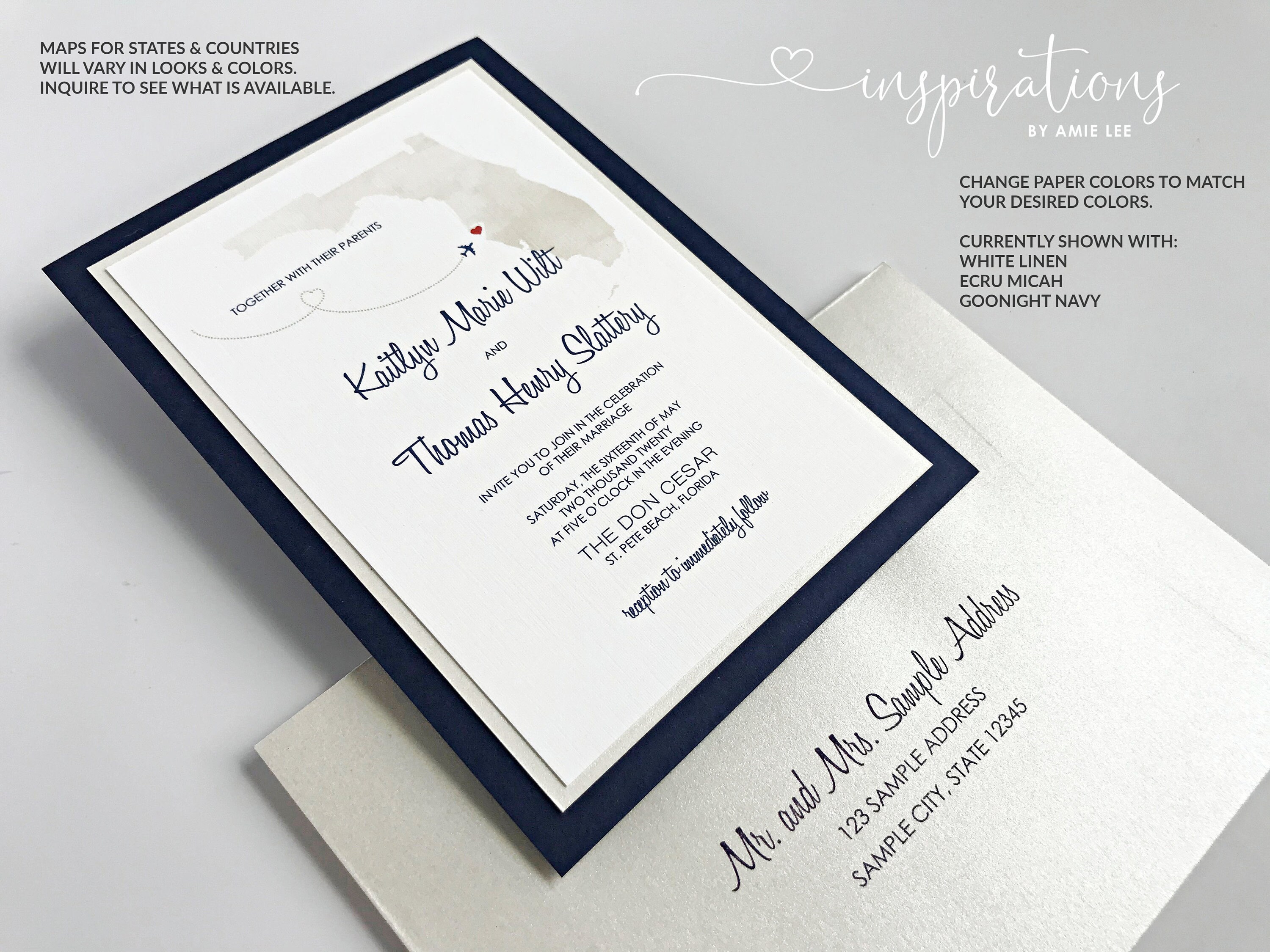 Travel Map Wedding Invitations World Map Invitations Travel | Etsy