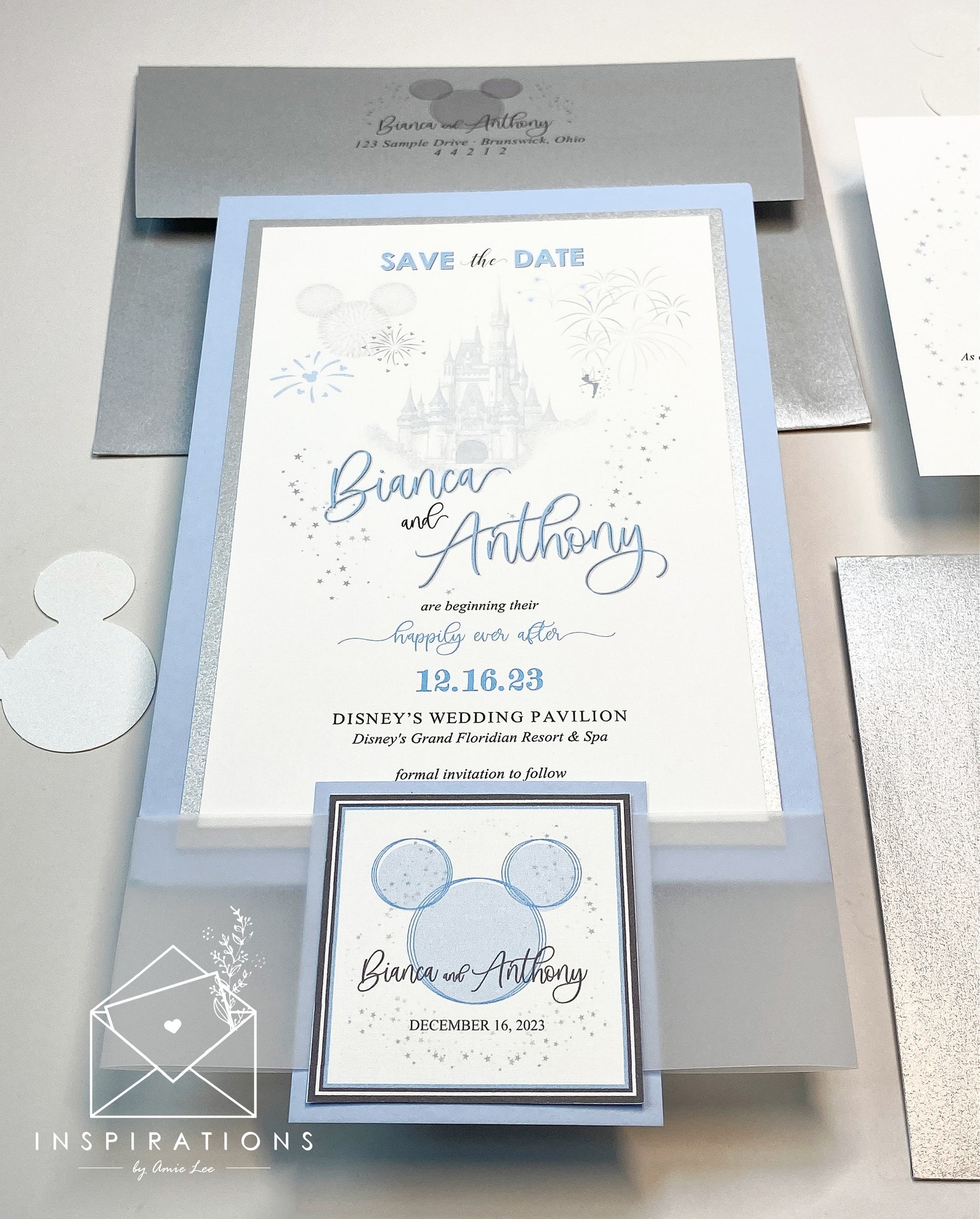 Elegant Disney Wedding Invitations, Fairy Tale Wedding, Formal Disney ...