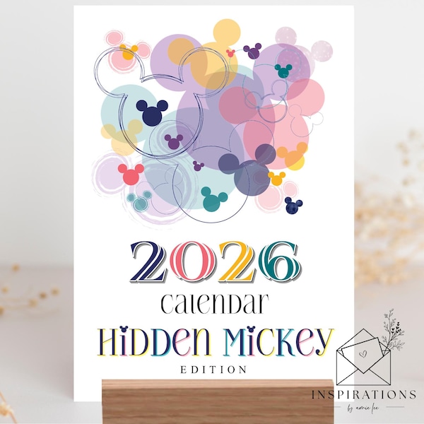 2026 Mickey Mouse Calendar - Etsy