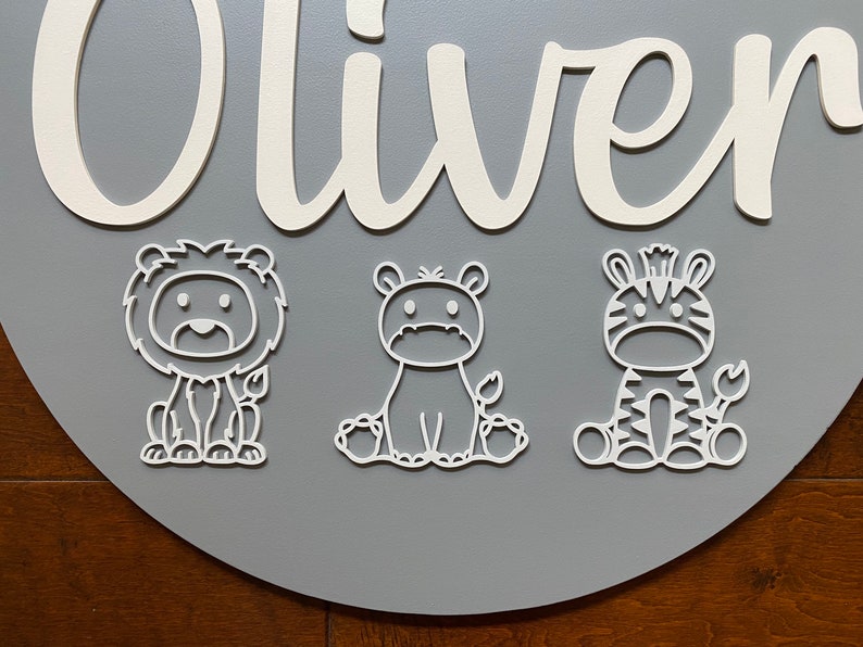 Large Wooden Sign for Nursery Safari Animals Jungle Animals - Etsy