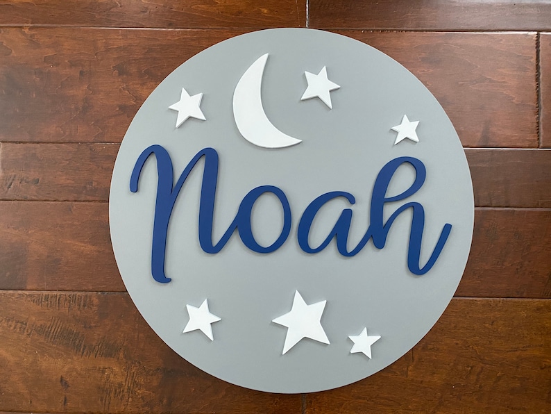 Prints Wall Hangings Nursery name sign SVG Woodland nursery decor Round ...