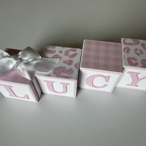 Custom Name Blocks: Baby Shower Nursery Decor, Personalized Wood ...