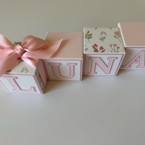 Custom Name Blocks: Baby Shower Nursery Decor, Personalized Wood ...