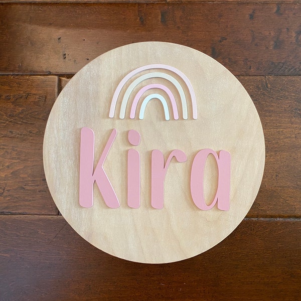 Rainbow Name Sign - Etsy