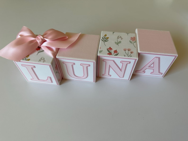 Custom Name Blocks: Baby Shower Nursery Decor, Personalized Wood ...