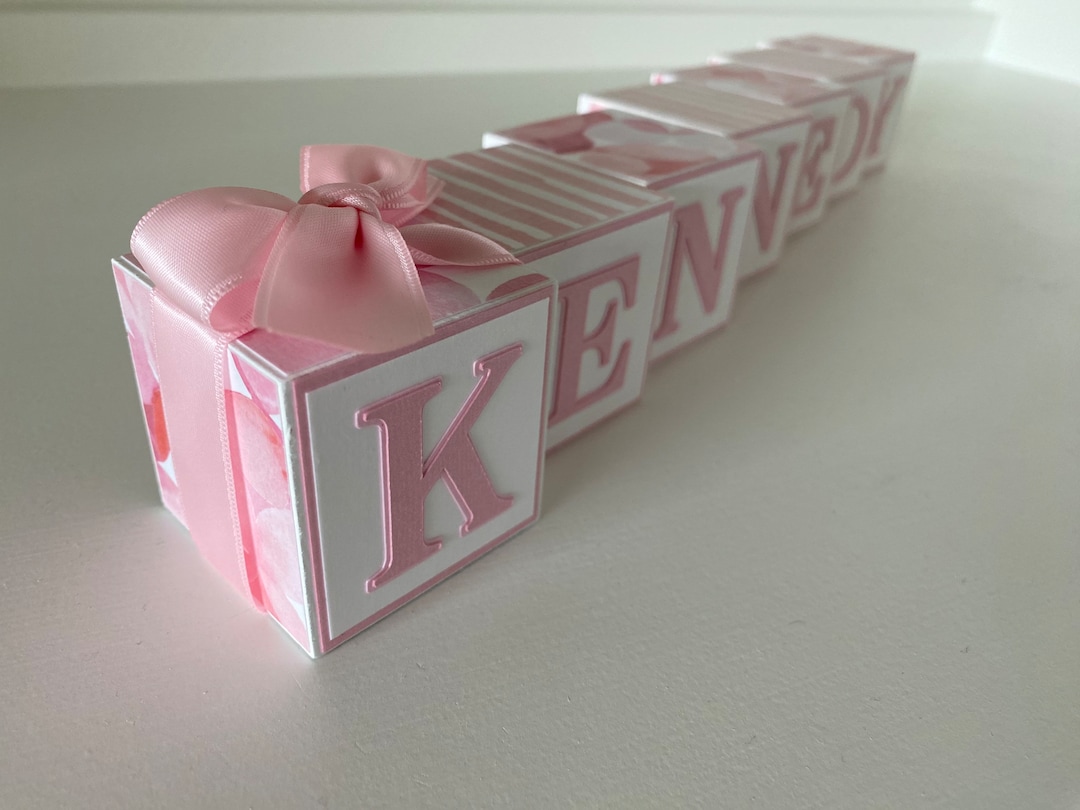 Custom Baby Name Blocks Baby Gift Baby Shower Newborn Nursery ...