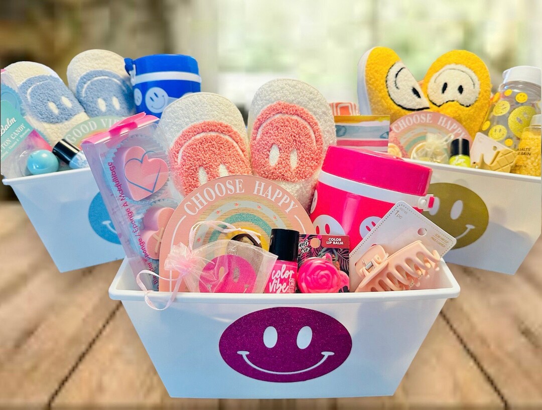 Smiley Face Gift Set Smiley Face Slippers Slippers Gift Basket Smiley ...