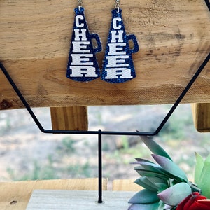 Cheerleader Earrings: Faux Leather School Spirit Jewelry - Etsy