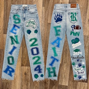 Homecoming Spirit Jeans School Pride Jeans Senior Jeans Spirit Jeans ...