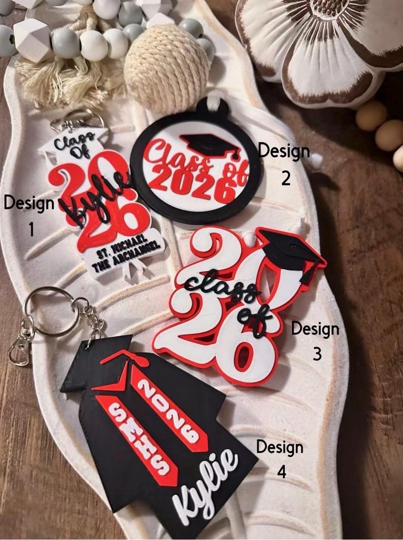 Custom 3D Printed Graduate Keychain or Ornament - Custom Colors - Etsy