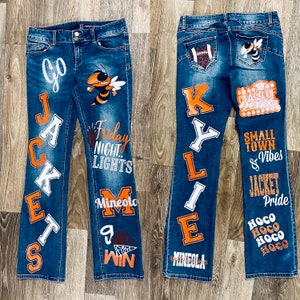 Homecoming Spirit Jeans School Pride Jeans Senior Jeans Spirit Jeans ...
