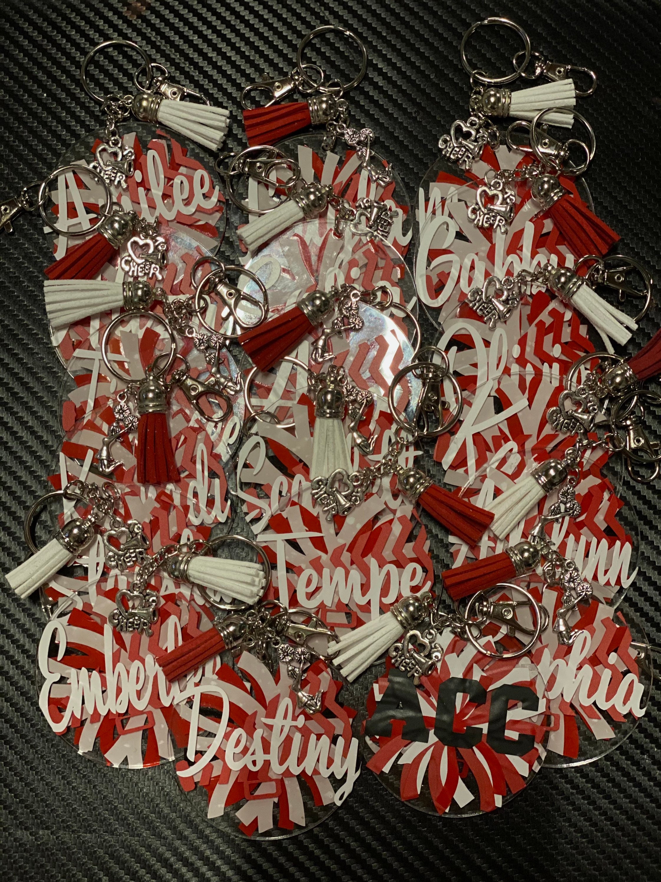 Personalized Cheer Keychain/Zipper Pull Personalized Cheer | Etsy