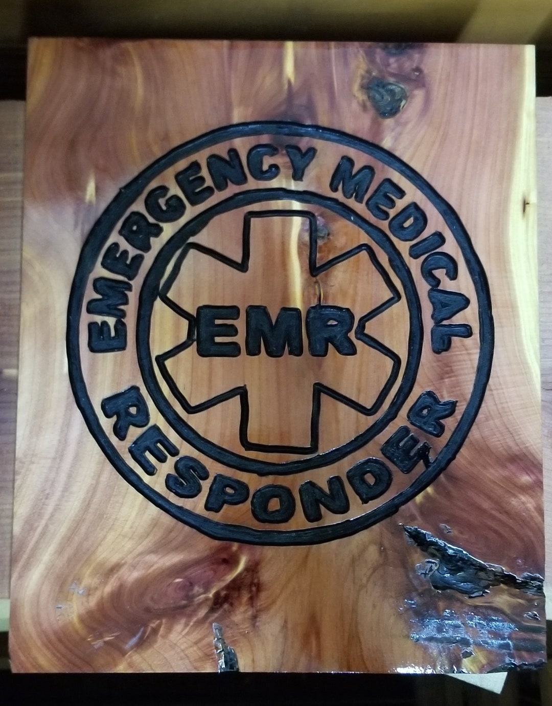Red Cedar EMR Hand Carved Routed Sign - Etsy