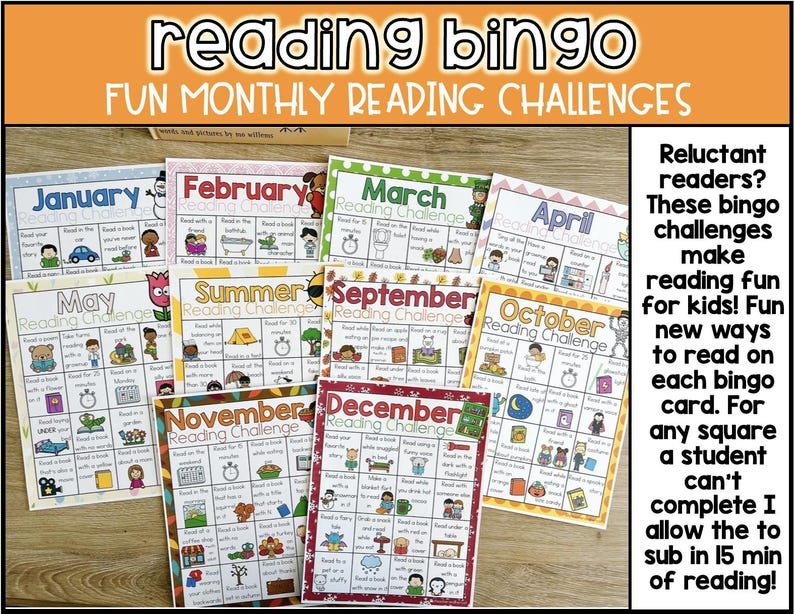 Printable March Reading Challenge | Book Bingo Challenges All Year ...