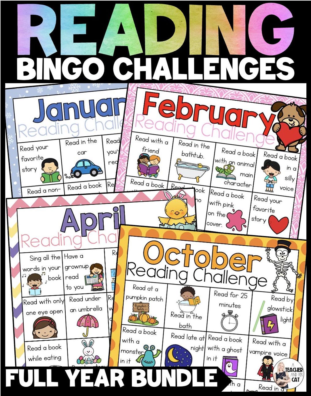 Printable March Reading Challenge | Book Bingo Challenges All Year ...