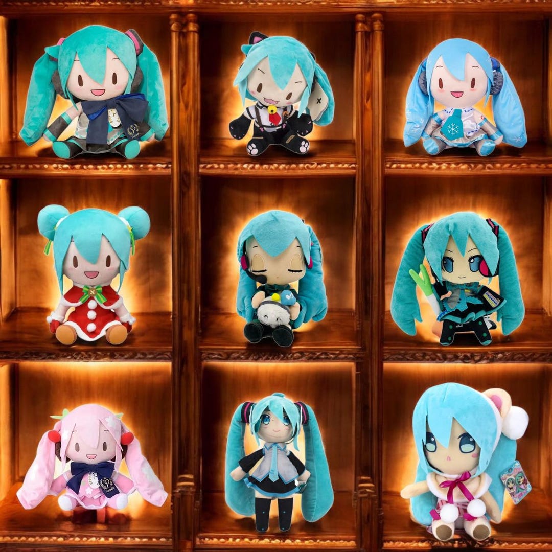 Hatsune Miku Plush Doll - Cute Anime Girl Plush Toy - Soft Kawaii ...