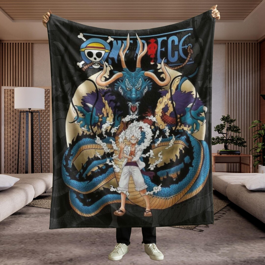 One Piece Blanket Kaido and Luffy Blanket Limited Edition Velveteen ...