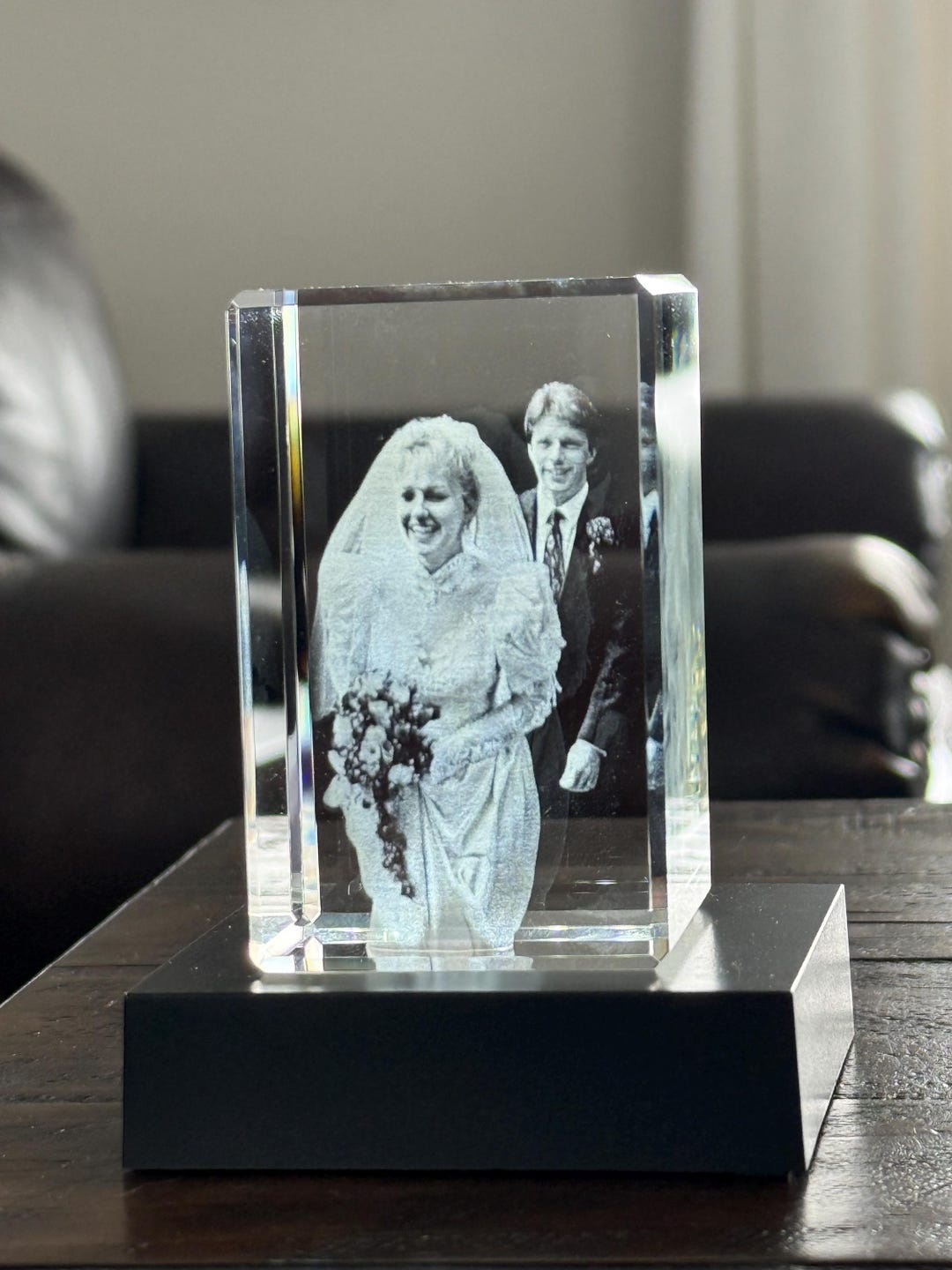 Personalized 3D Engraved Wedding and Anniversary Photo Crystal, HD ...