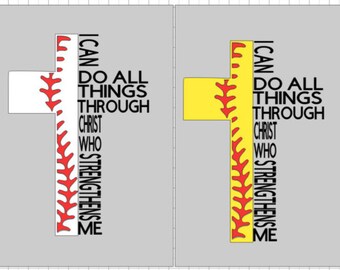 Softball Cross | Etsy