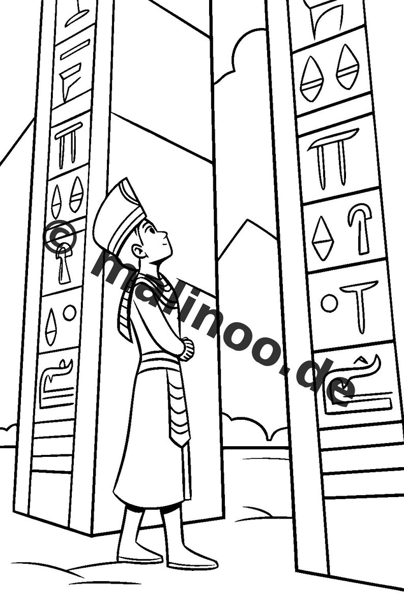 Egypt Coloring Book PDF Download Digital – 20 Coloring Pages for ...