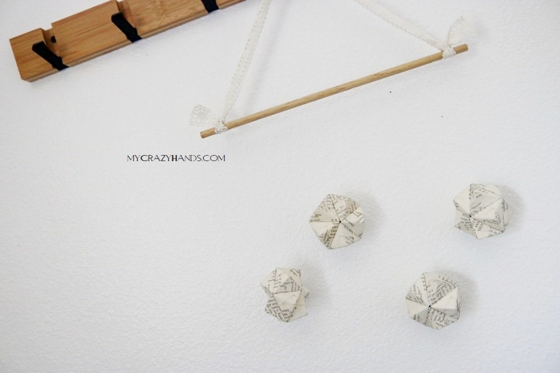 Origami Geometric Wall Hanging Origami Kusudama Wall Decor - Etsy