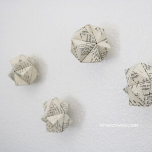 Origami Geometric Wall Hanging Origami Kusudama Wall Decor - Etsy