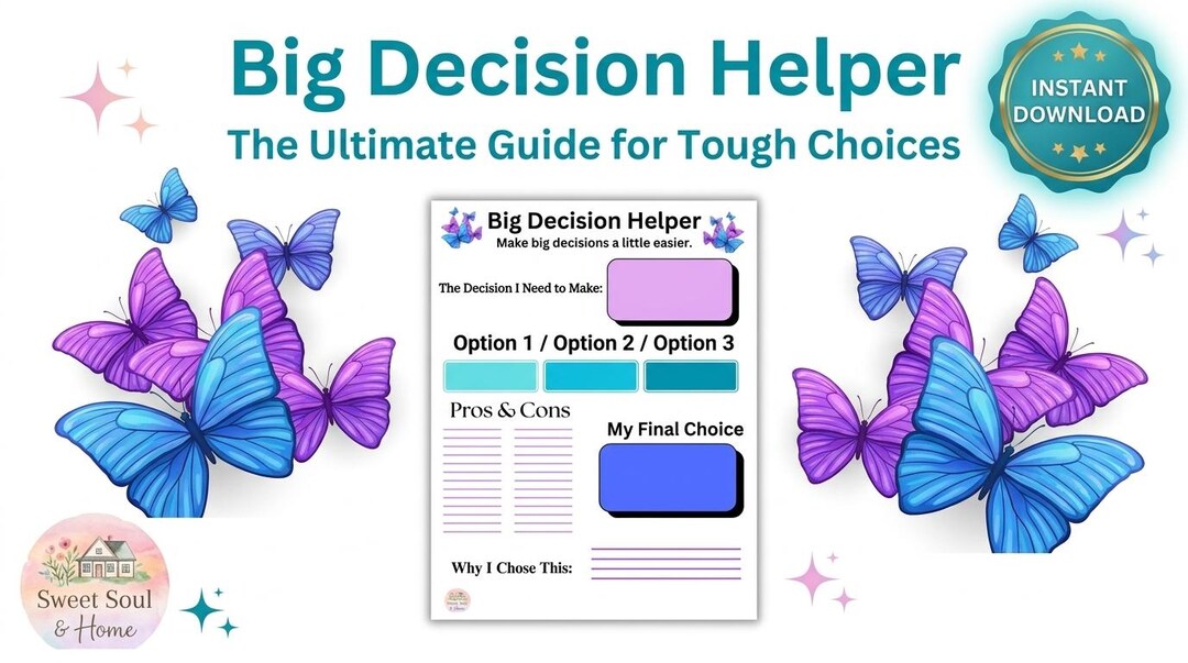Big Decision Helper | Digital Printable | Decision Making & Clarity ...