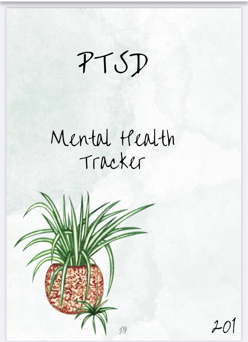 PTSD Tracker, Therapy Journal for Daily, Weekly, Monthly Mood Tracking ...