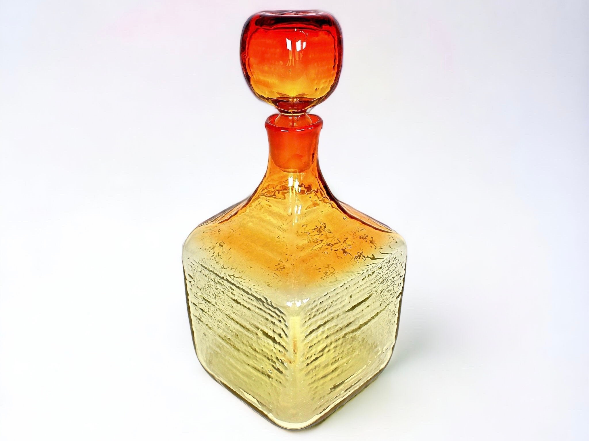 URBAGE1960's Blenko Glass Decanter with Stopper by Wayne Husted ...