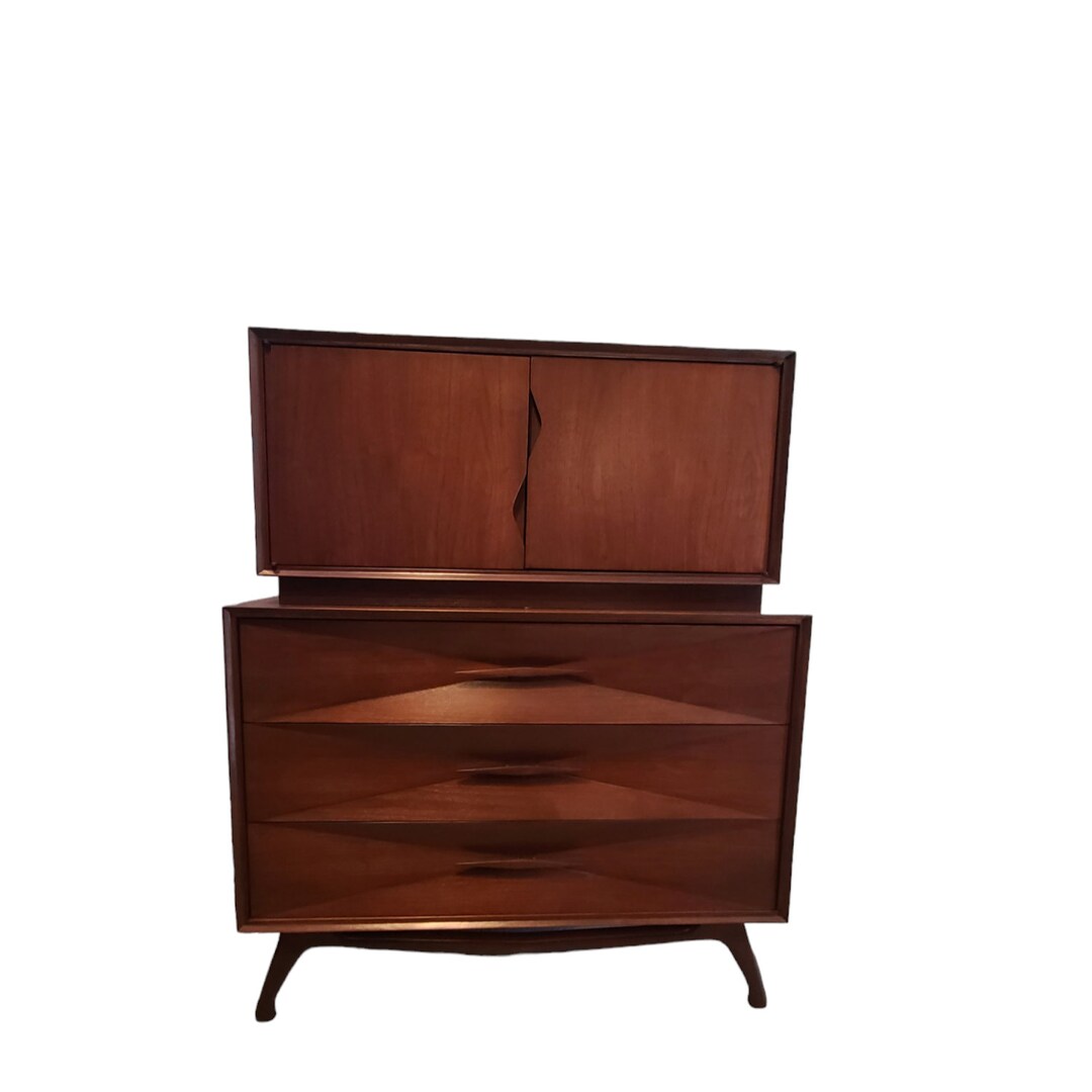 Walnut Albert Parvin Highboy Dresser - Etsy