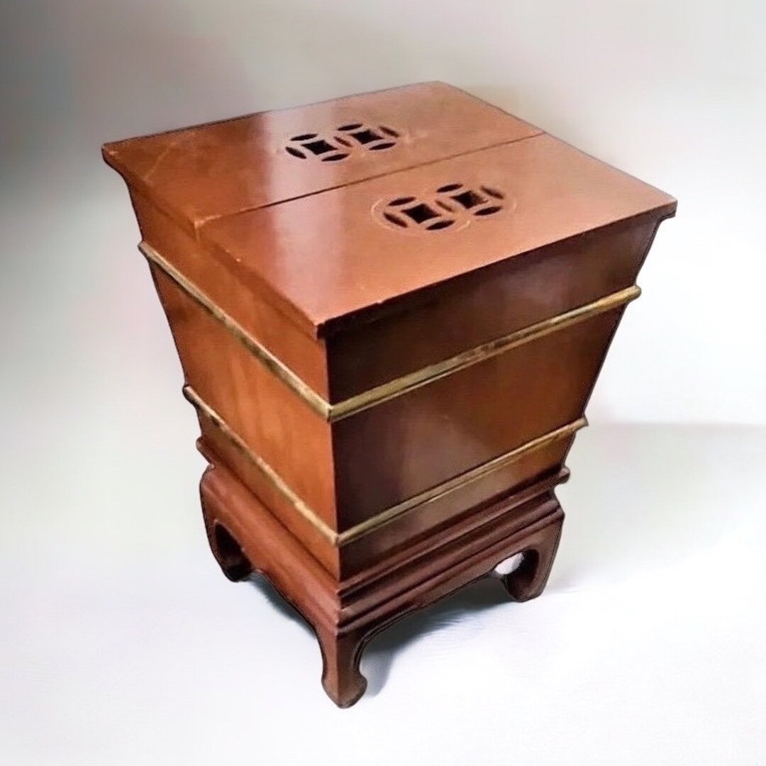 Vintage Chinese Wooden Hibachi Table, MCM Ming Style Asian Planter ...