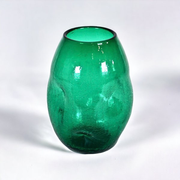 Crackled Pilgrim Glass Vase - Etsy