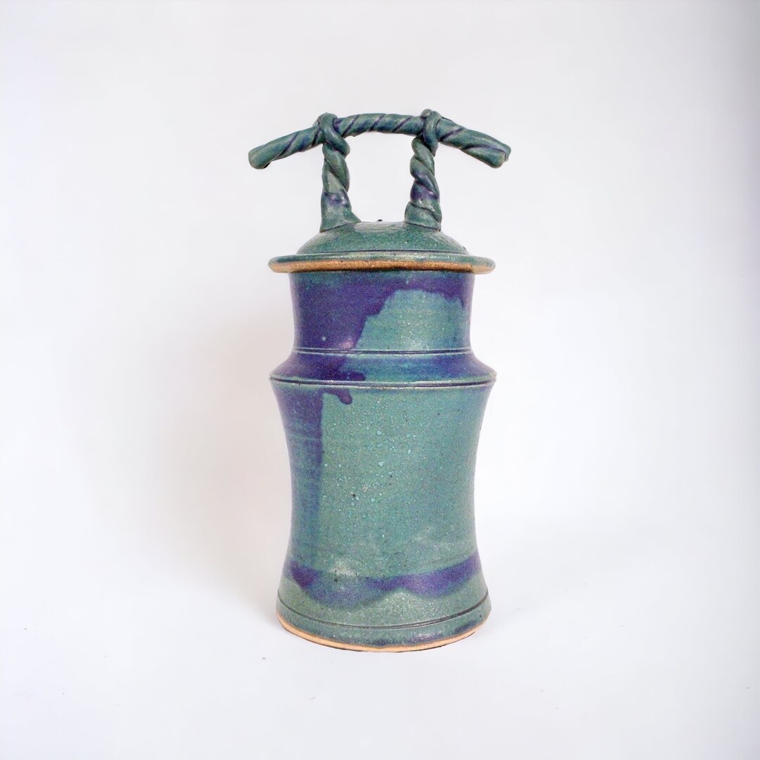 1970's Lidded Vessel Signed by Artist Mark Chamberlain - Etsy
