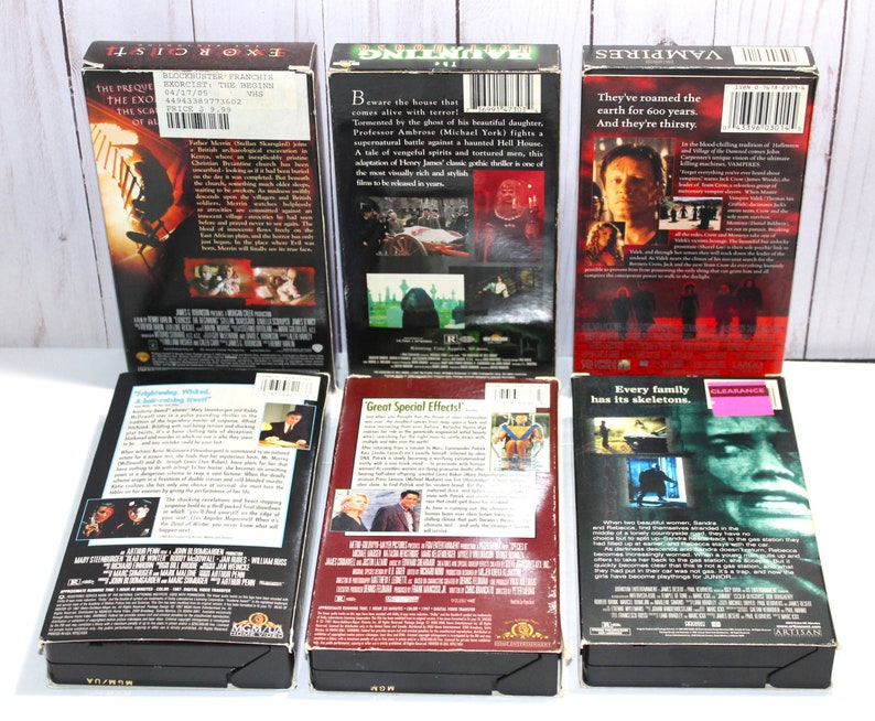 Horror Movie Vhs Lot - Etsy