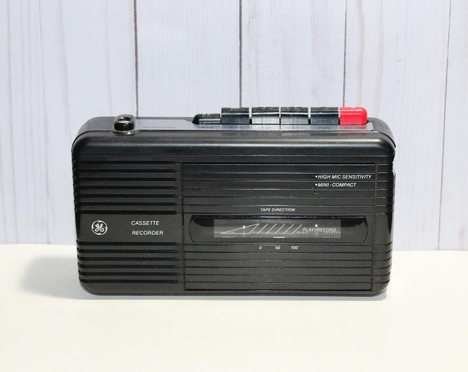 Vintage GE Mini Cassette Recorder - Etsy