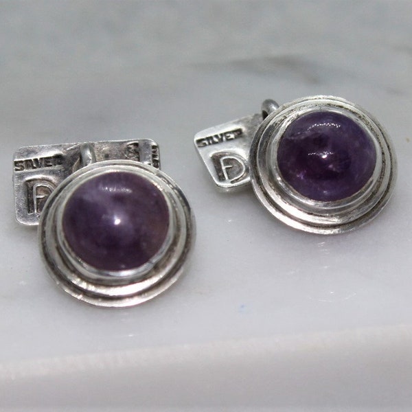 Amethyst Cufflinks - Etsy