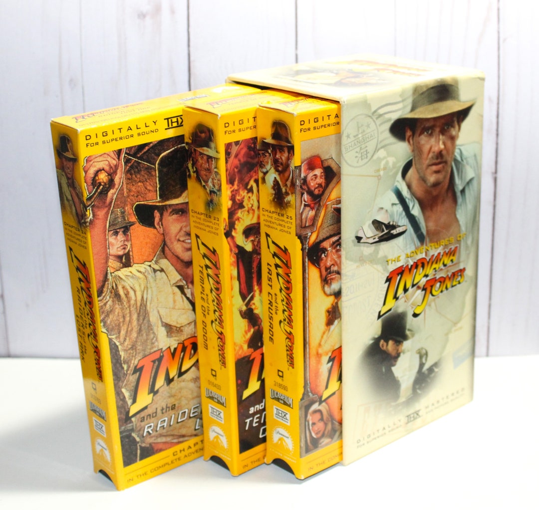 The Adventures of Indiana Jones Trilogy Vhs Box Set - Etsy