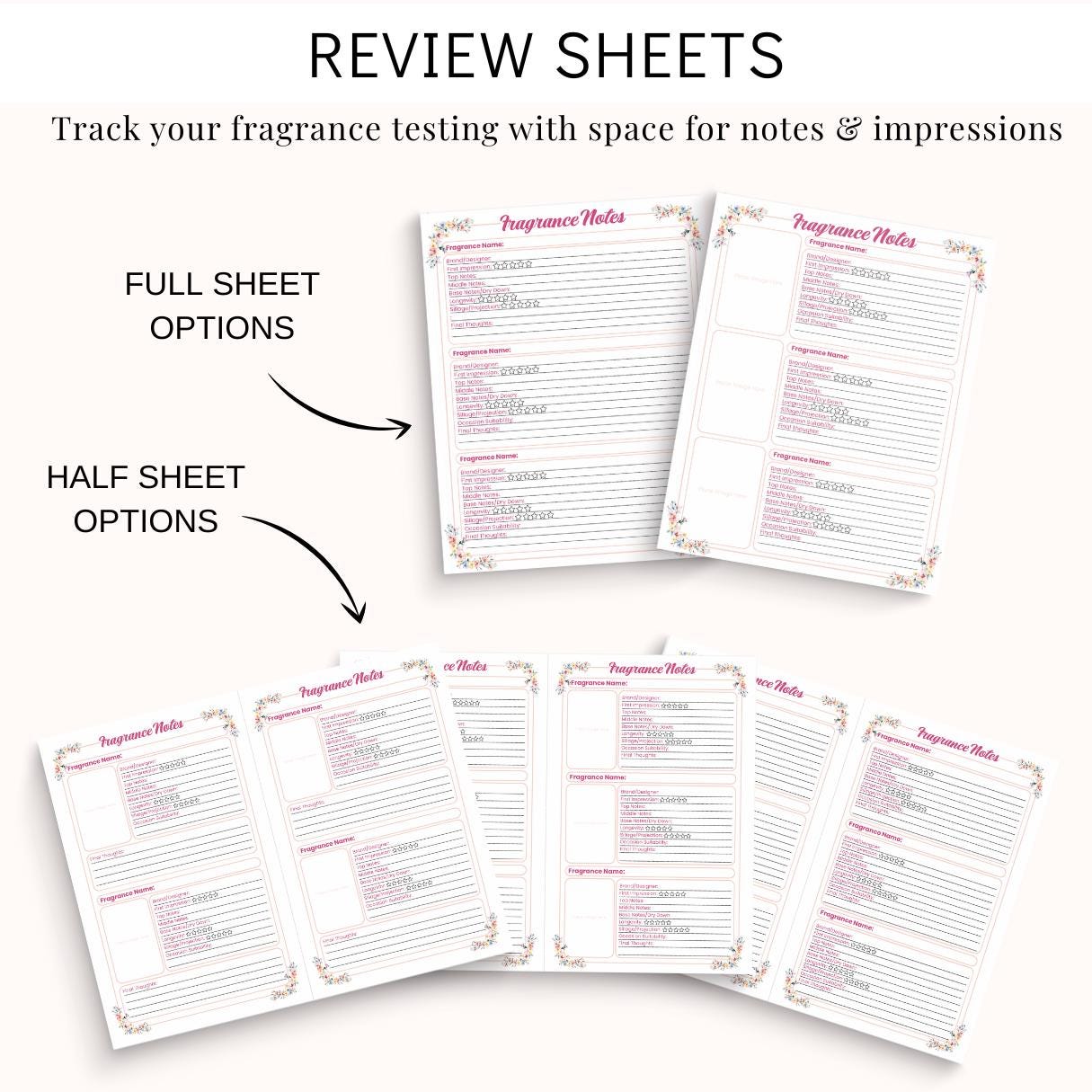 Fragrance Match Kit | Printable Gift Planner, Scent Questionnaire ...