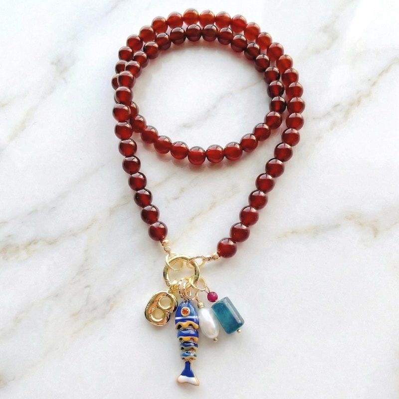 Whimsical Fish Necklace - Etsy