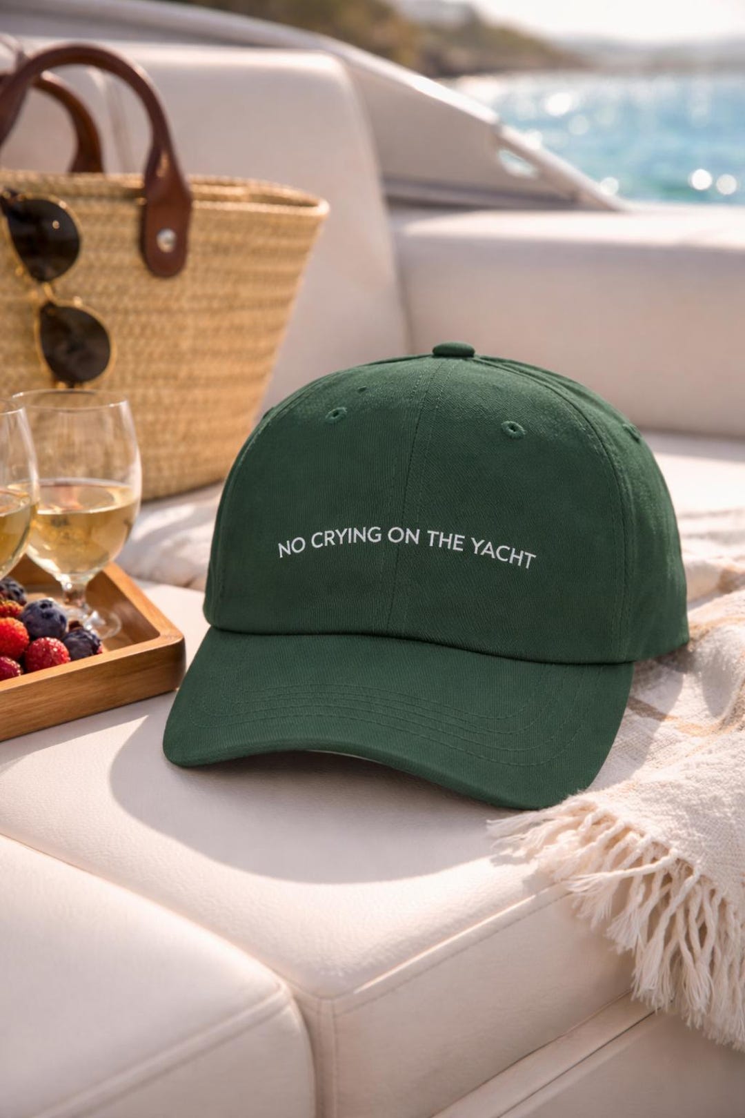 No Crying on the Yacht Dad Cap | Embroidered Baseball Hat - Etsy