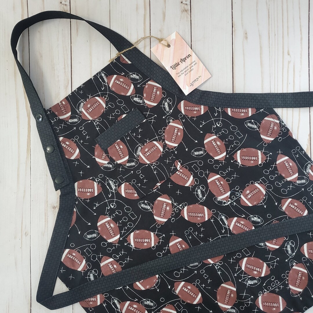Child Football Apron, Cooking, Garden, Art, Crafts, Kid, Handmade, USA ...