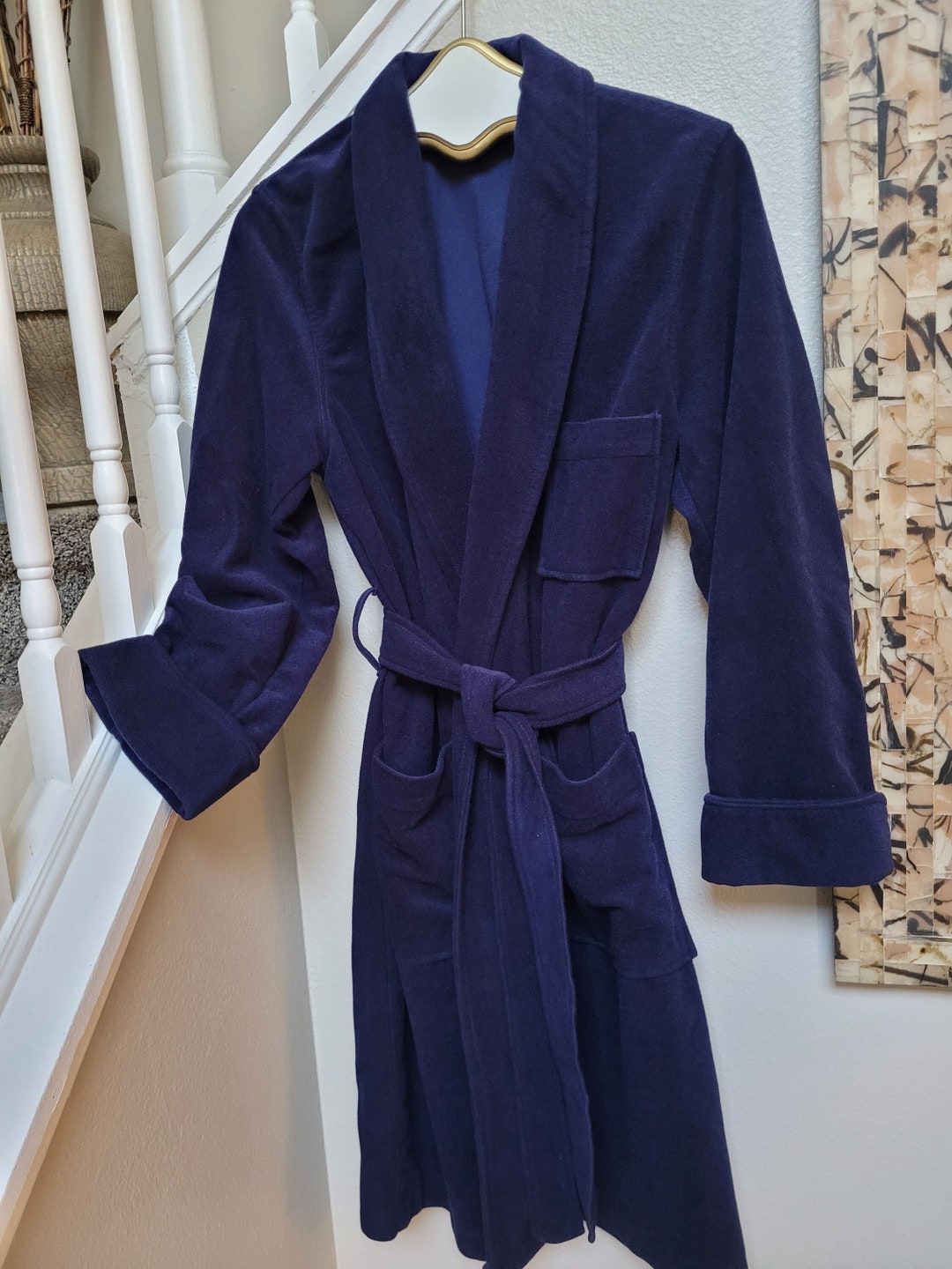 Vintage 70's After Hours by Diplomat Men's Blue Robe Size Medium Like ...