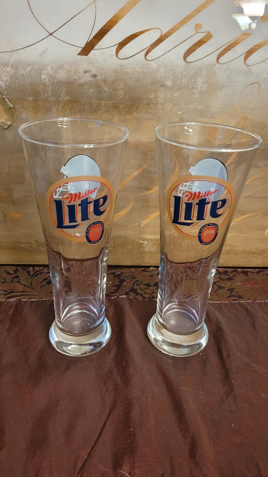 Vintage Miller Lite Tall Pilsner Beer Glass With Falcon Helmet - Etsy