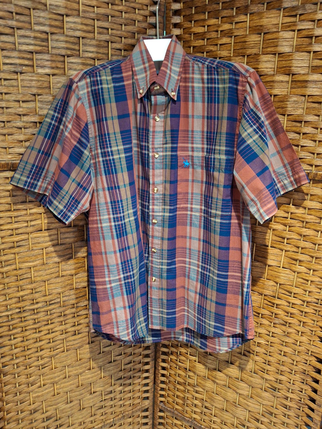 Vintage Knights of Round Table Men's Plaid Shirt Size L Great Preowned ...