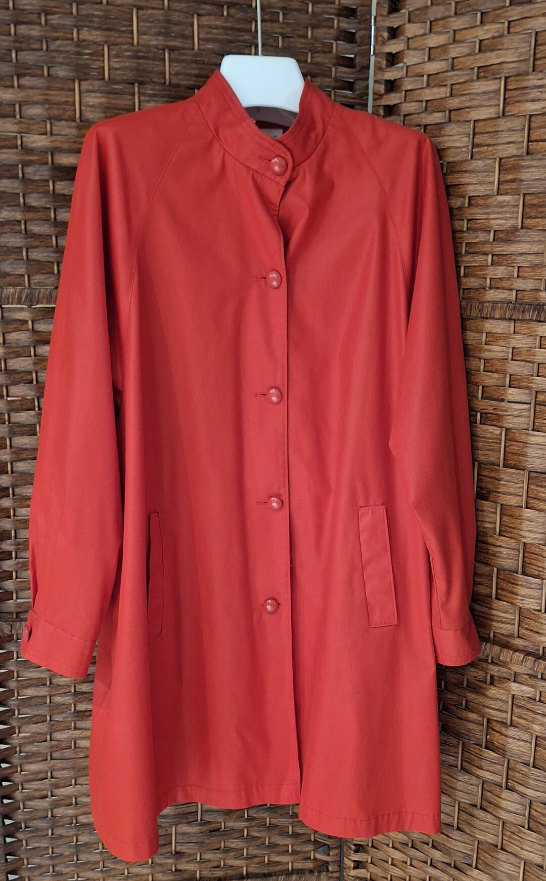 Vintage RARE Ferncroft Women's Red Swing Coat Size 15/16 Fully Lined ...