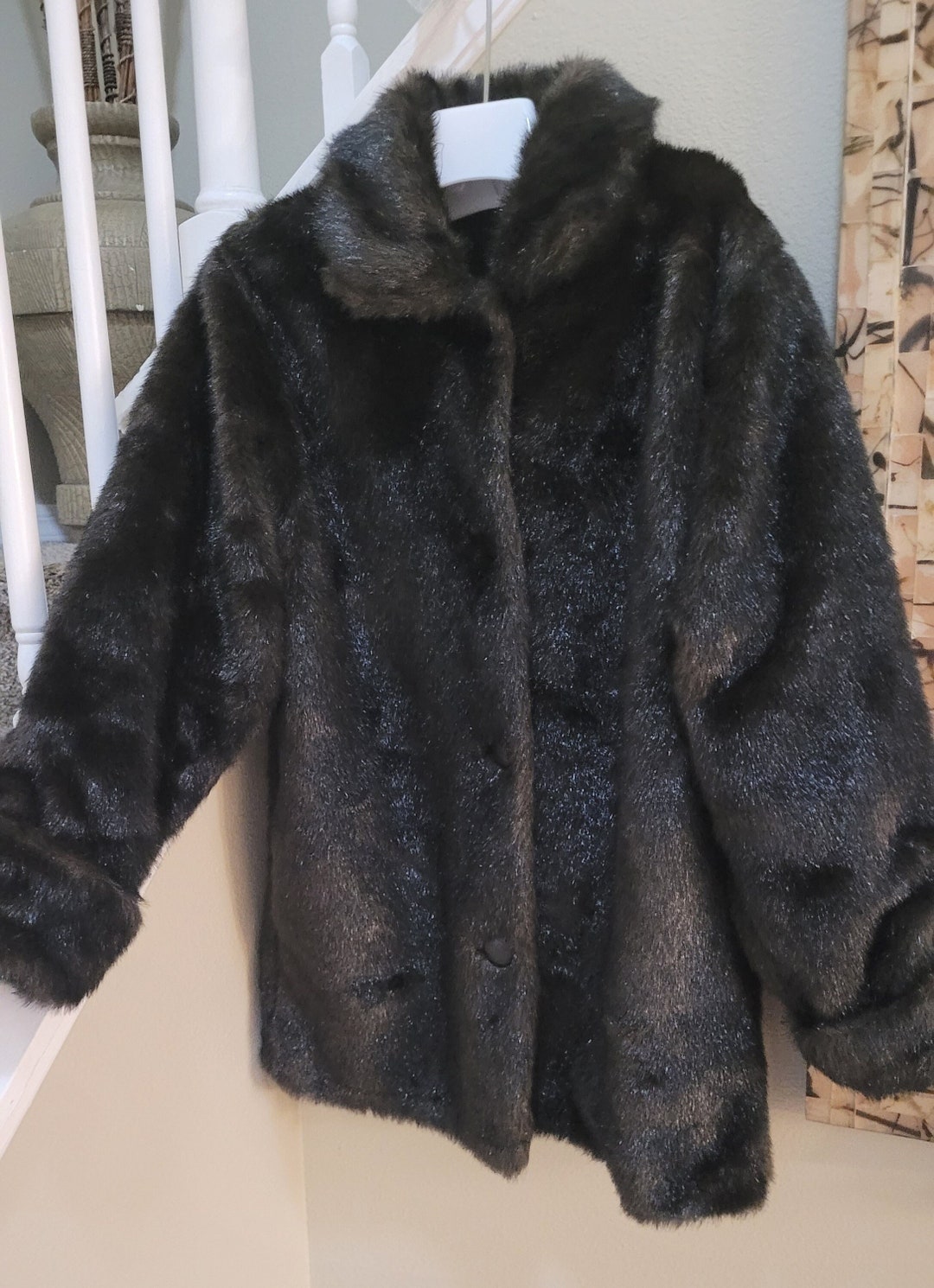 Vintage Salon Studio by Haband Women's Reversible Dark Brown Silk and ...